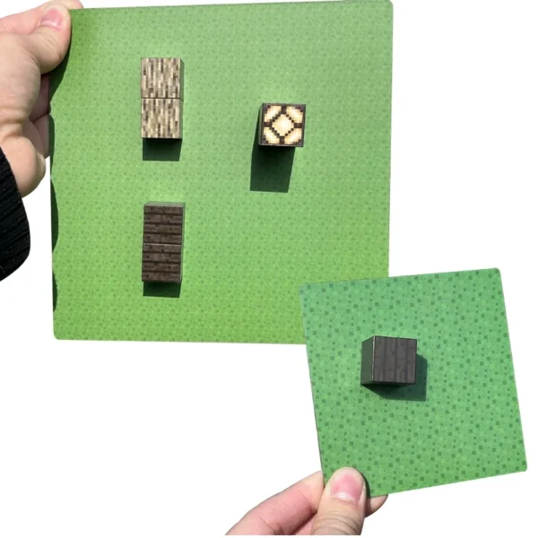 Plaque magnétique pour cube style Minecraft - KidCraftBox